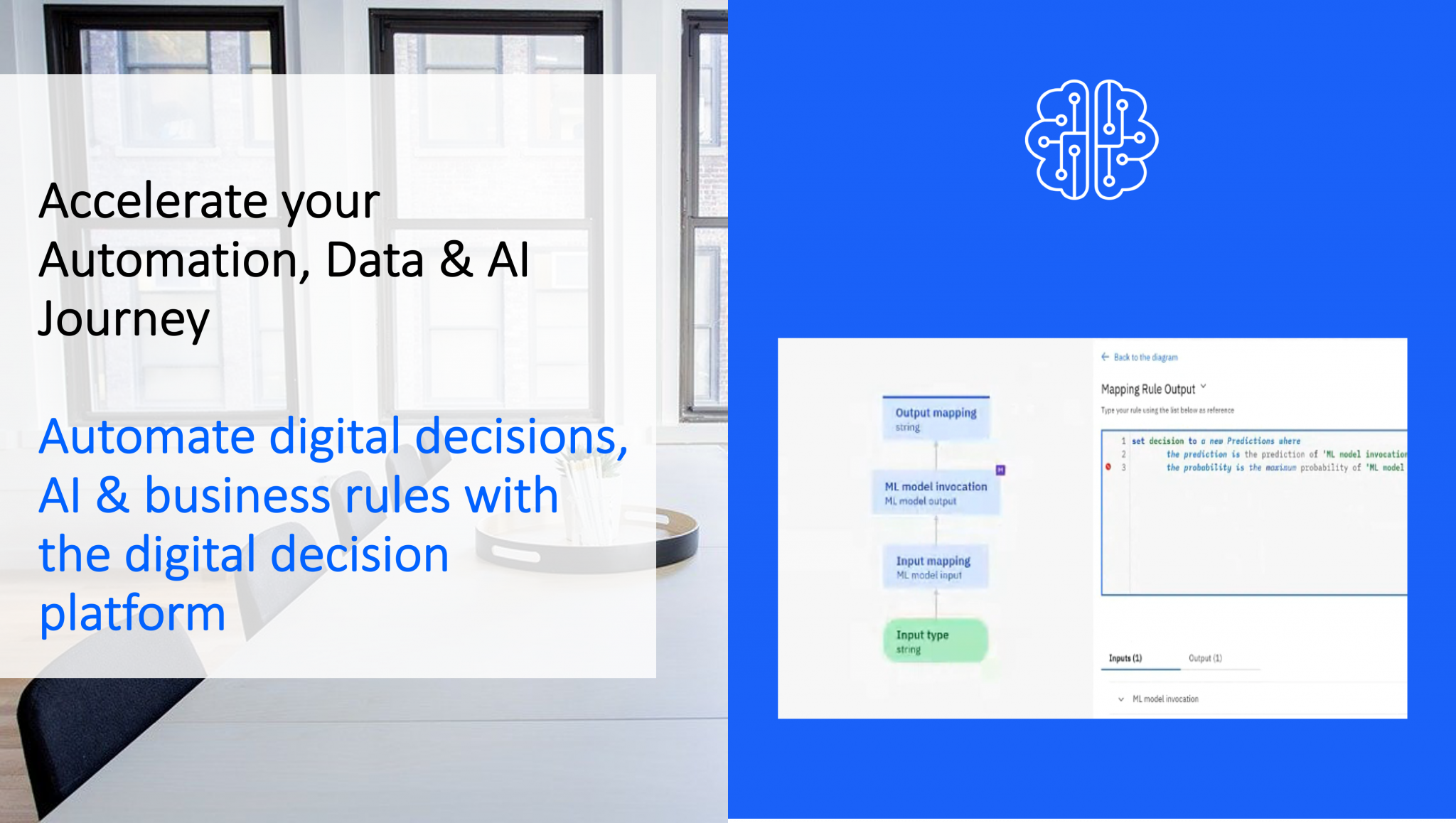 Accelerate your Automation, Data & AI Journey – Automate digital decisions, AI & business rules ...